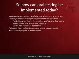 Webinar: What is Oral Saliva Testing and Why Should I Care | PPT