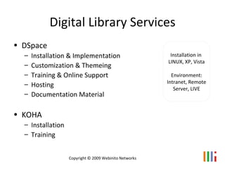 Webinito Corporate Presentation Dspace | PPT