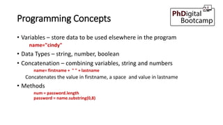 PhDigital Bootcamp: Web Development Concepts | PPT