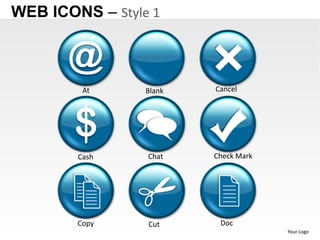 Web internet communication icons style 1 powerpoint presentation ...