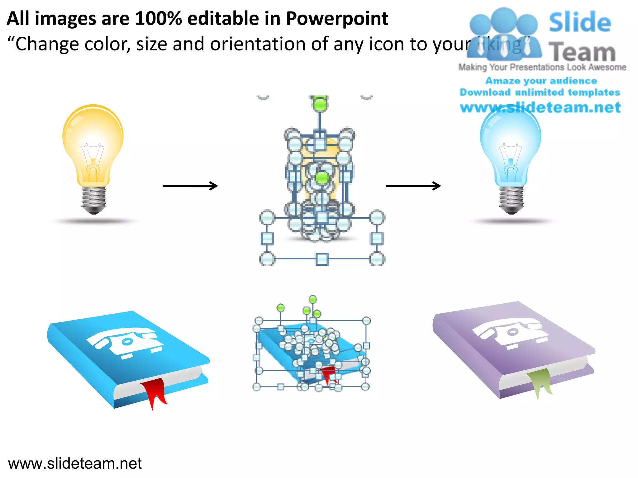 Web internet icons bulb tv notepad folder style design 3 powerpoint ppt ...