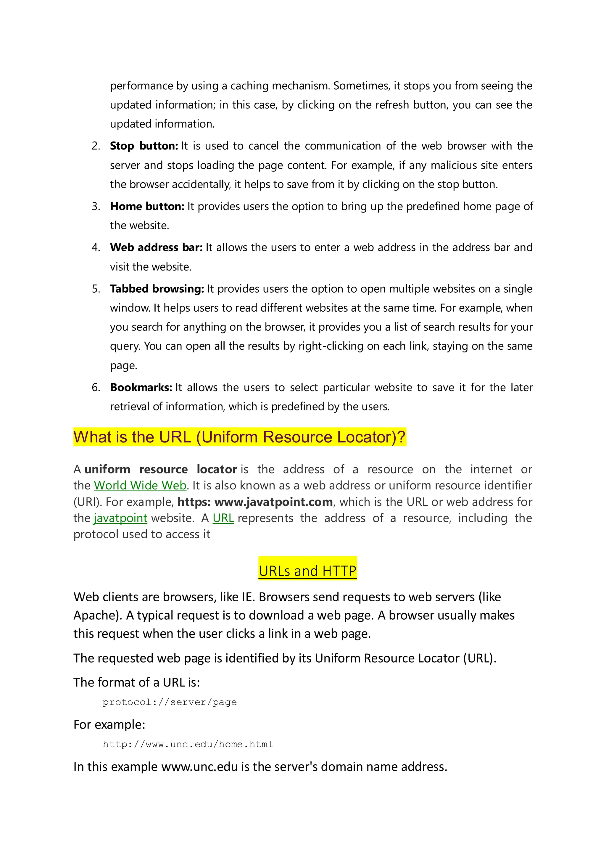 Web and internet technology notes for BCA students | PDF