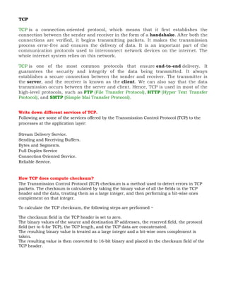 Web and internet technology notes for BCA students | PDF