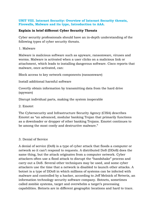 Web and internet technology notes for BCA students | PDF