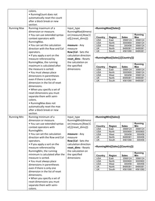 Webi Report Function Overview | PDF
