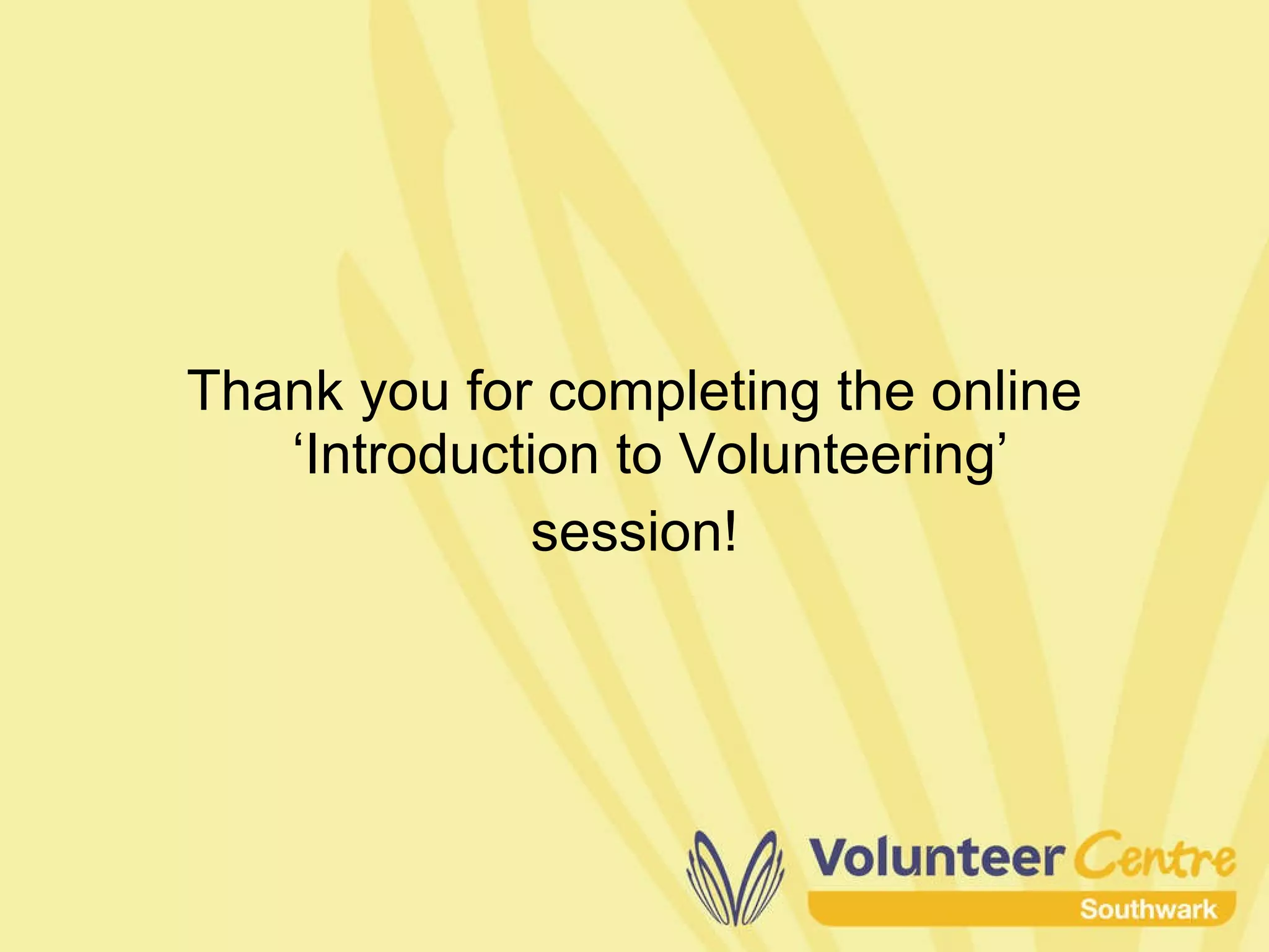 Introduction to Volunteering II | PPT
