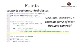 Webium: Page Objects In Python (Eng) | PPTX