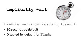 Webium: Page Objects In Python (Eng) | PPTX
