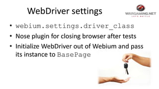 Webium: Page Objects In Python (Eng) | PPTX