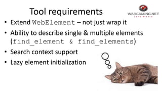 Webium: Page Objects In Python (Eng) | PPTX