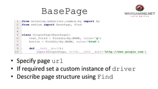 Webium: Page Objects In Python (Eng) | PPTX