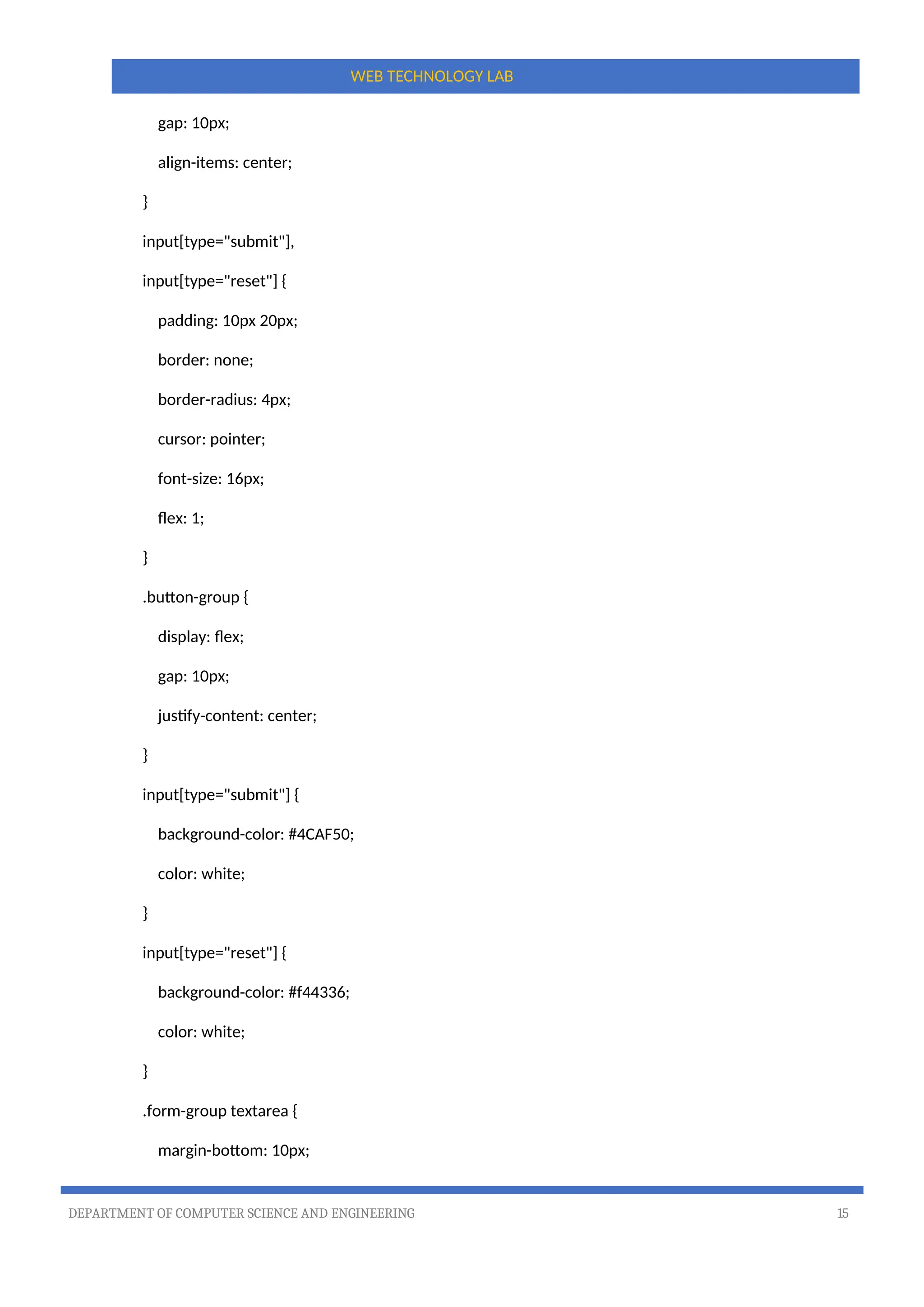 web lab manual for fifth semester BE course fifth semester vtu belgaum ...