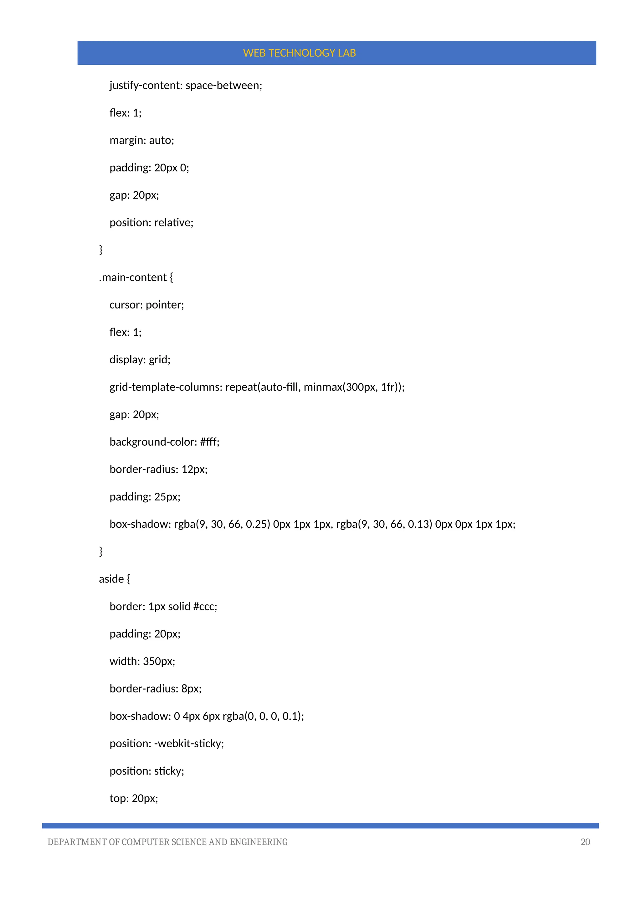 web lab manual for fifth semester BE course fifth semester vtu belgaum ...