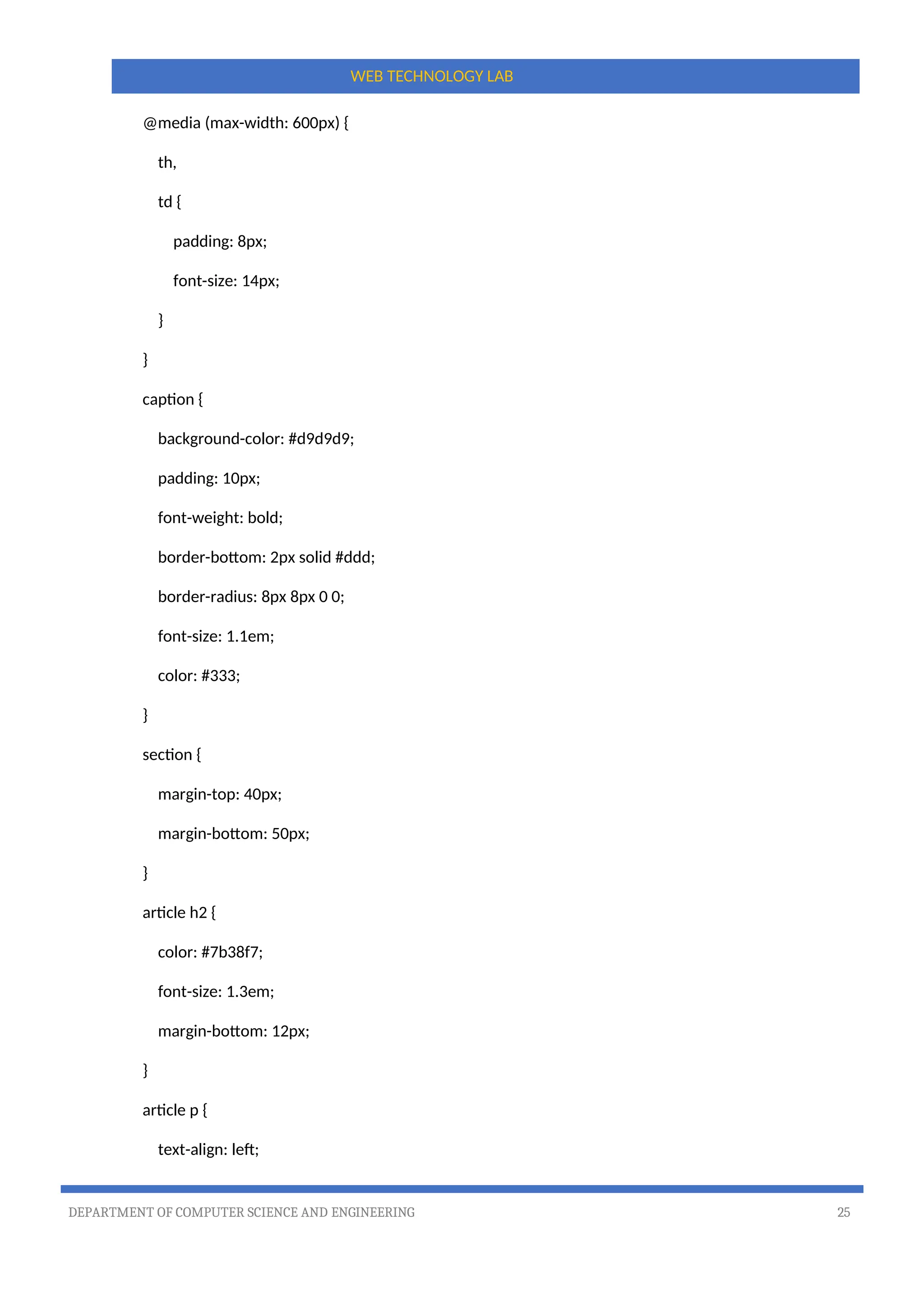 web lab manual for fifth semester BE course fifth semester vtu belgaum ...