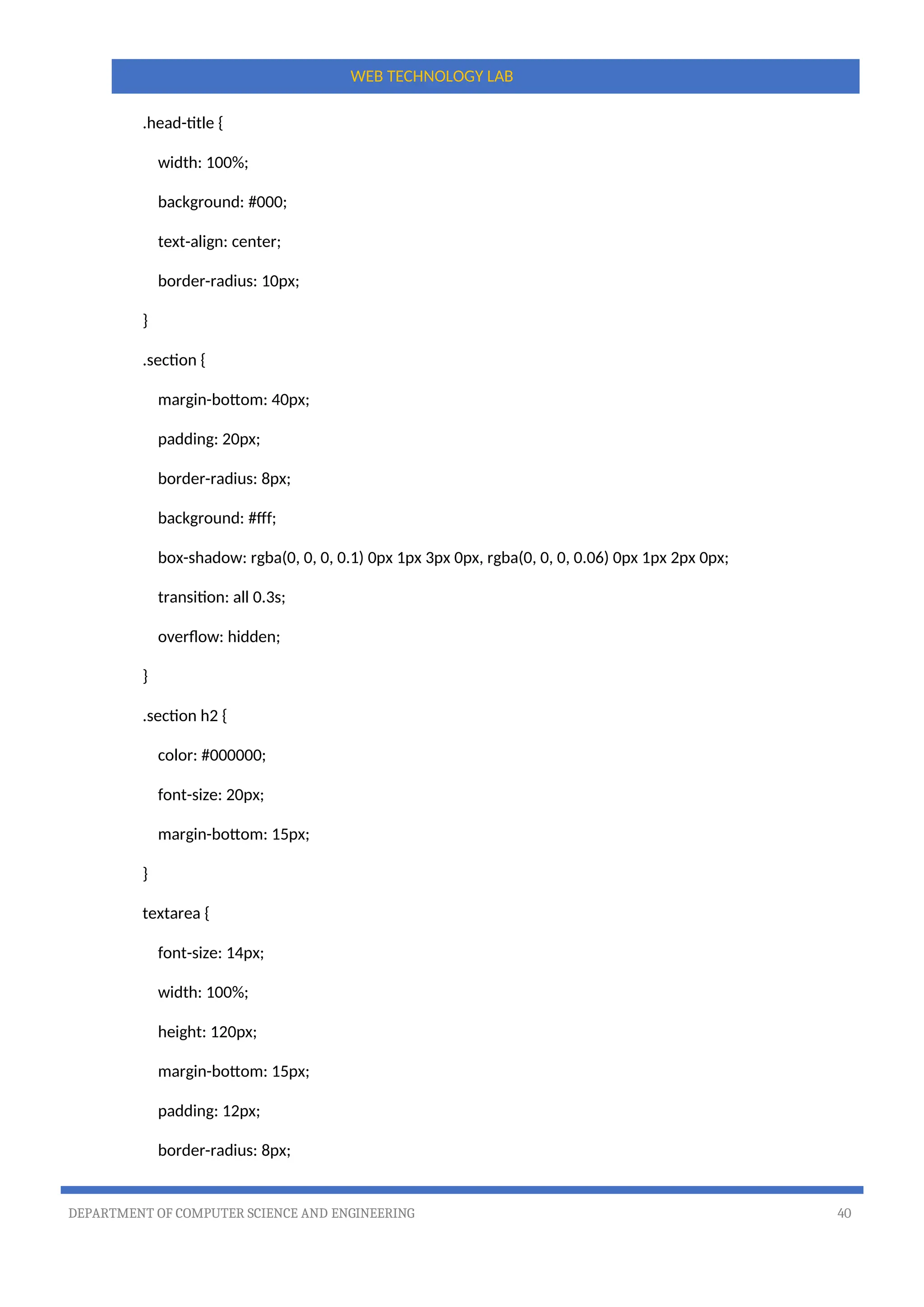 web lab manual for fifth semester BE course fifth semester vtu belgaum ...