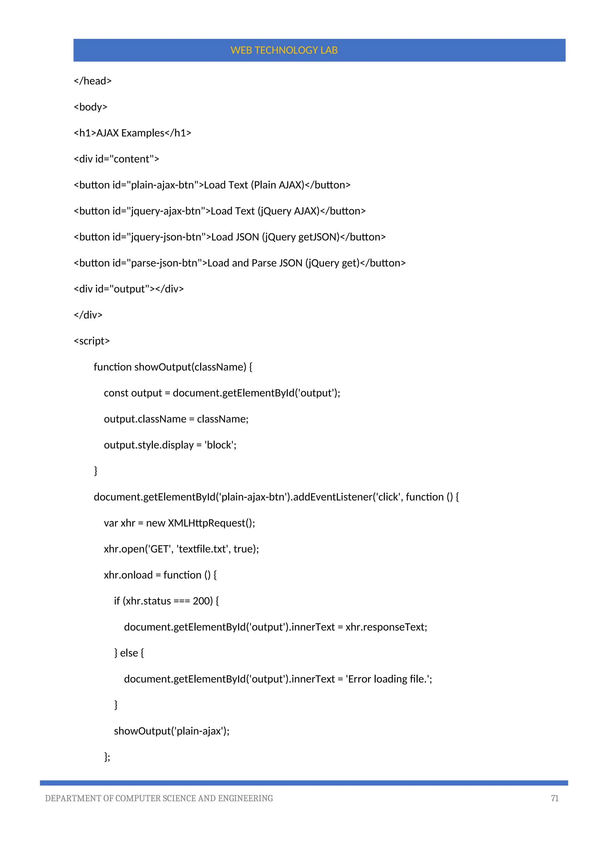 web lab manual for fifth semester BE course fifth semester vtu belgaum | DOCX