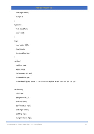 web lab manual for fifth semester BE course fifth semester vtu belgaum ...