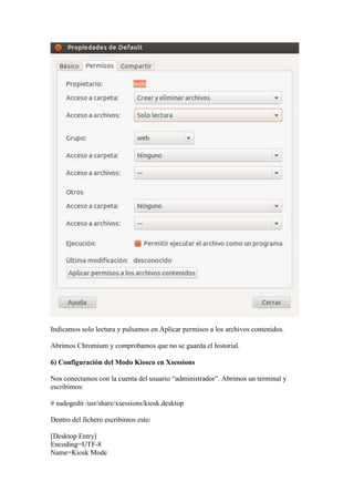 Web kiosk con ubuntu | DOCX