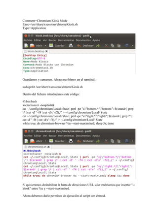 Web kiosk con ubuntu | DOCX