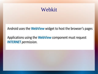 Webkit in android | PPT