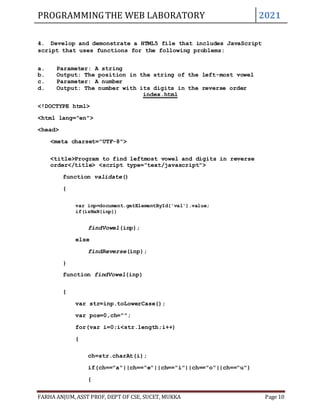Web lab programs | PDF