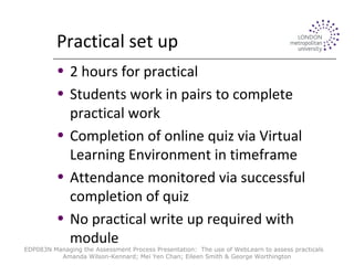 WebLearn to assess practicals | PPT | Web Development | Internet