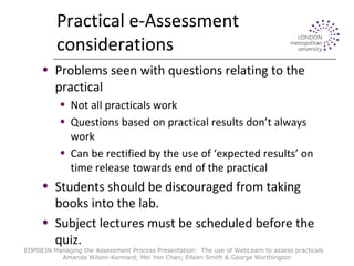 WebLearn to assess practicals | PPT | Web Development | Internet