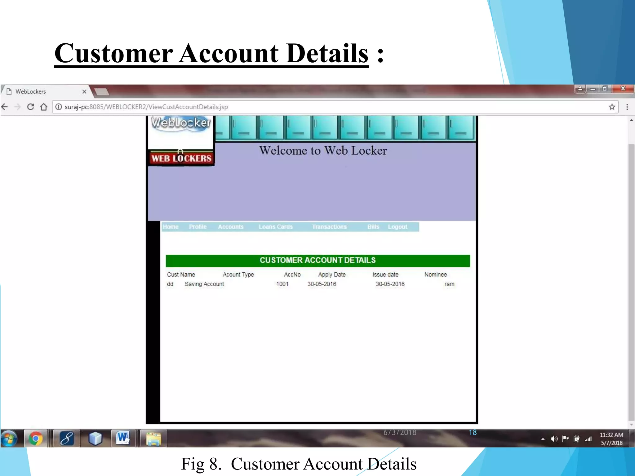 Web Locker For Online Banking System project ppt. CSE/IT | PPTX