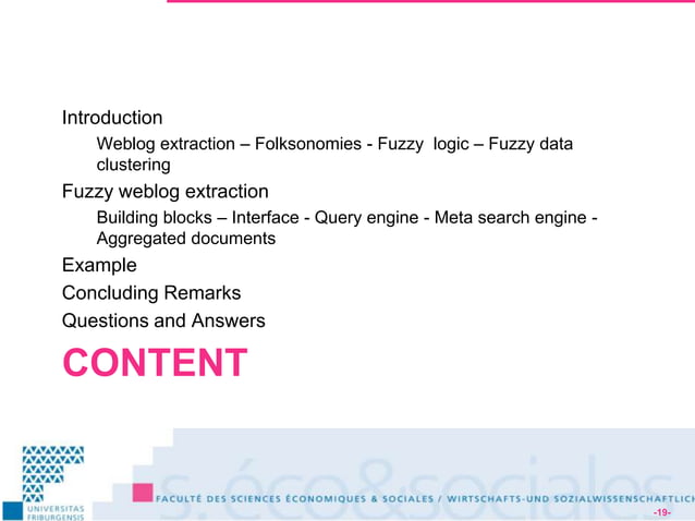 Weblog Extraction With Fuzzy Classification Methods Ppt