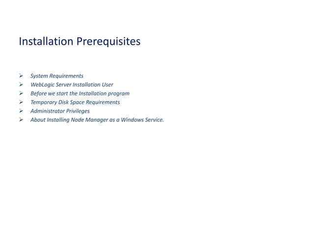 Weblogic12 c installation guide | PPTX | Programming Languages | Computing