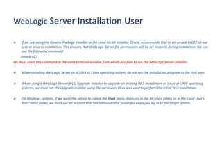 Weblogic12 c installation guide | PPTX