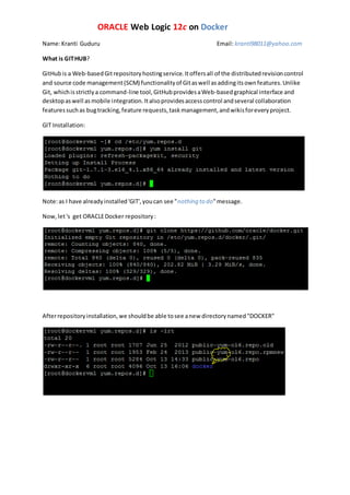 Oracle Web logic 12c on docker | DOCX