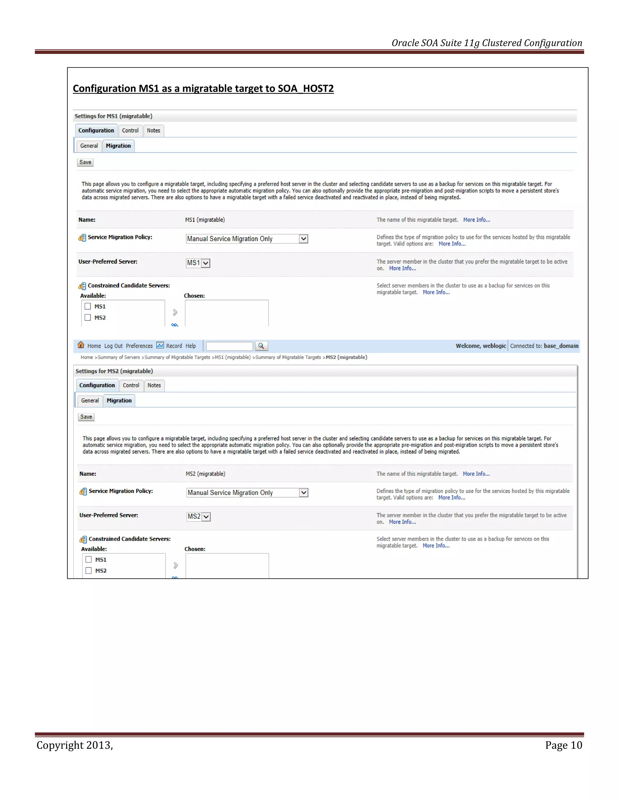 Weblogic Administration Managed Server migration | PDF | Web Hosting | Internet
