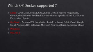 Weblogic and docker | PPTX