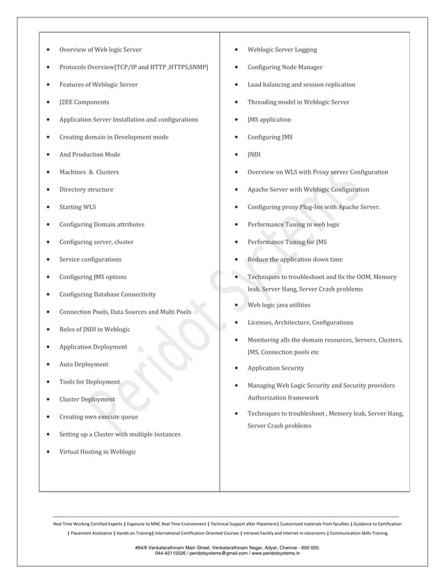 Weblogic application server | PDF