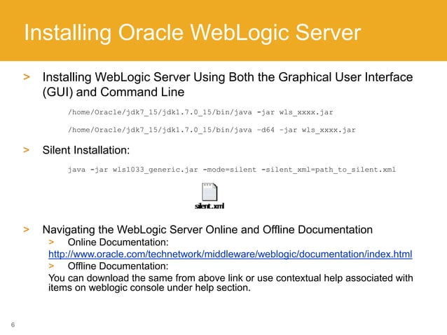 Weblogic application server | PPTX | Web Hosting | Internet