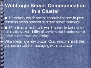 Weblogic cluster | PPT