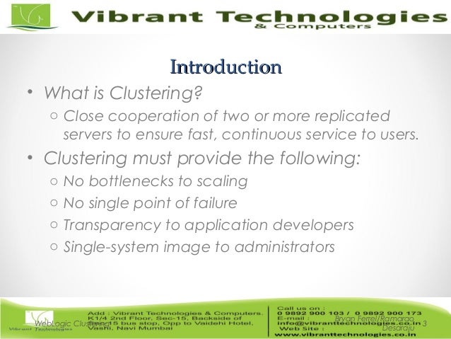 Weblogic Clustering Failover And Load Balancing