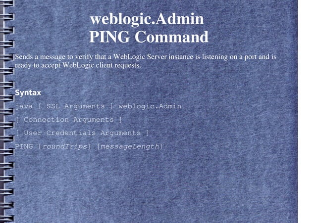 Weblogic Cluster Command Line Ppt Free Download