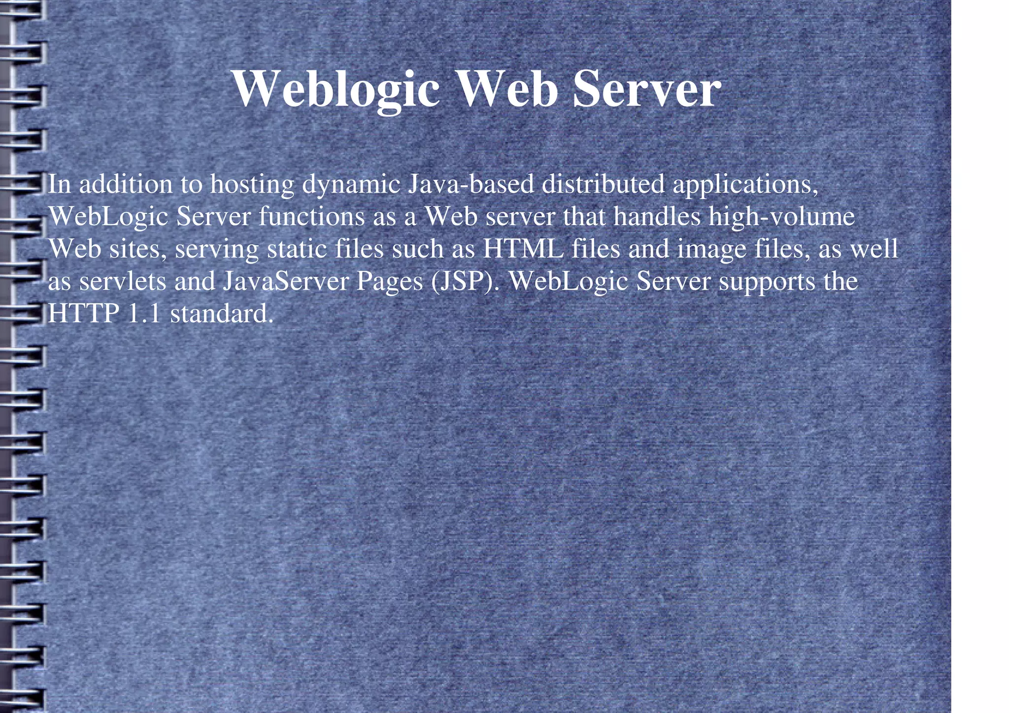 Weblogic Cluster configuration | PDF