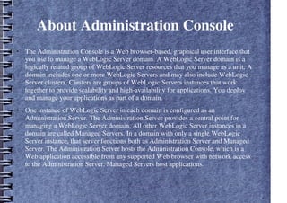 Weblogic console | PPT