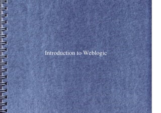 Weblogic Cluster Introduction | PPT