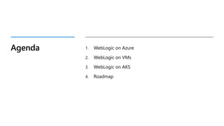Running WebLogic on Azure Kubernetes and Virtual Machines | PDF