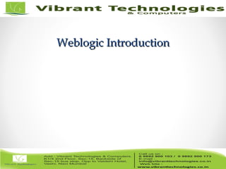 Weblogic - overview of application server | PPT