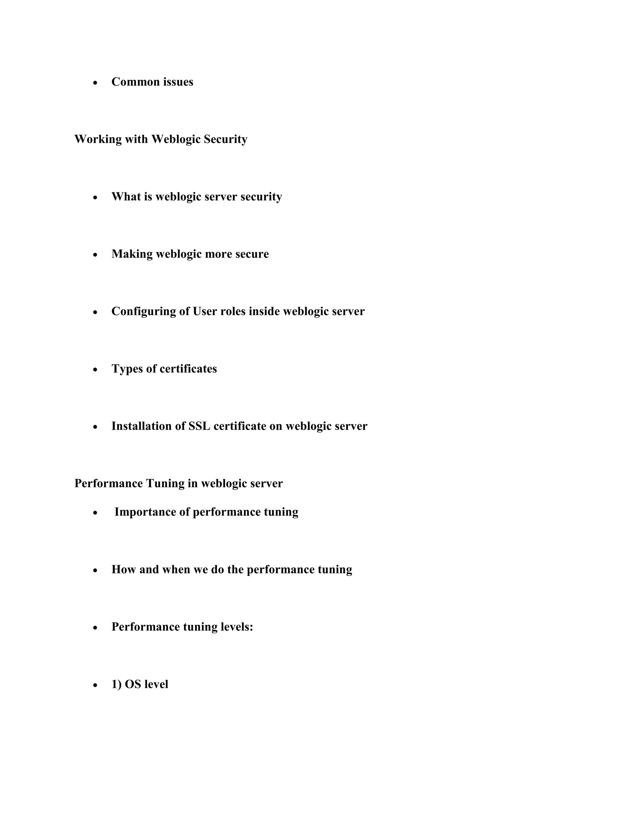 Weblogic server | PDF