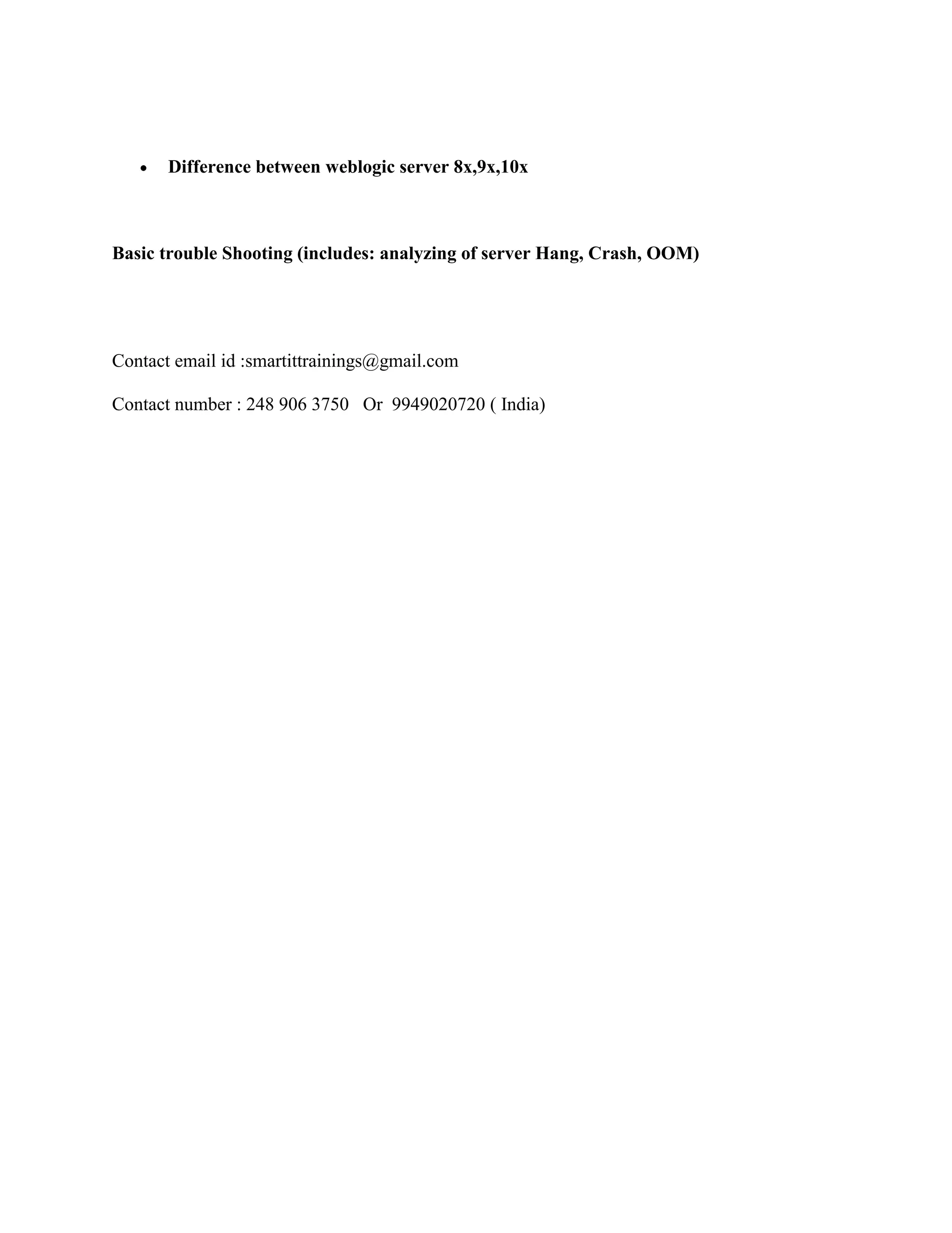 Weblogic server | PDF