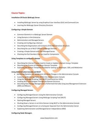 Weblogic server administration | PDF