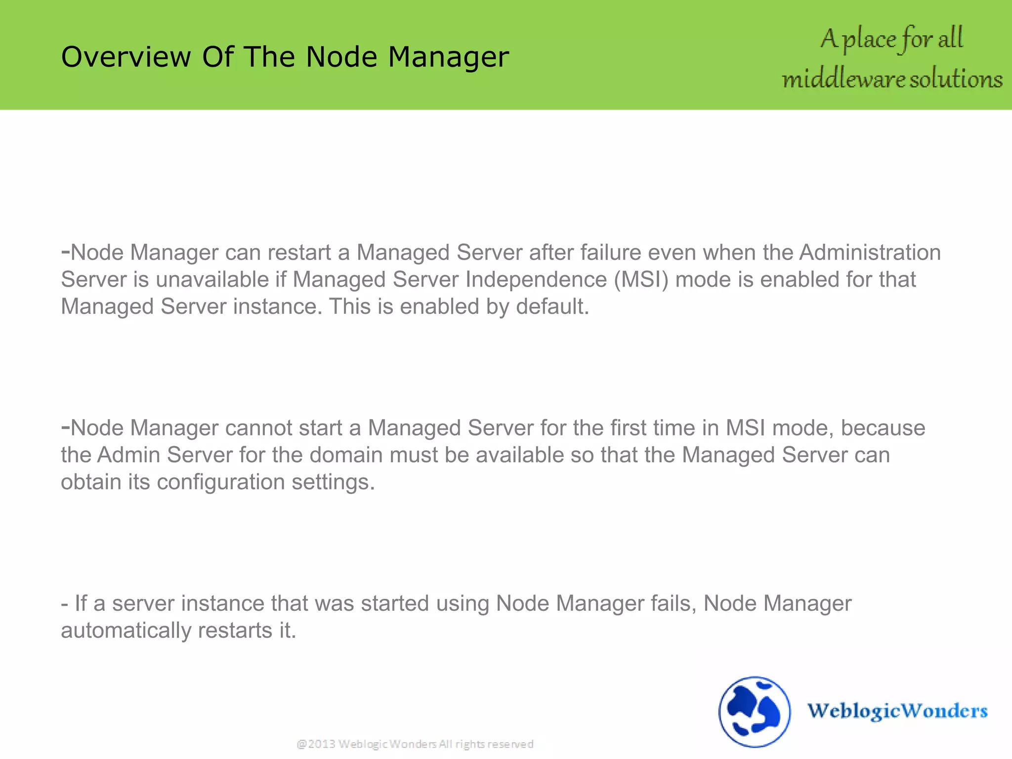 Weblogic Server Nodemanager Pptx Cloud Computing Internet