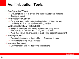 Weblogicserveroverviewtopologyconfigurationadministration | PPT
