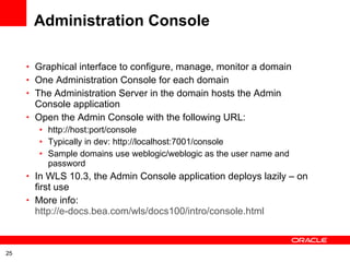 Weblogicserveroverviewtopologyconfigurationadministration | PPT